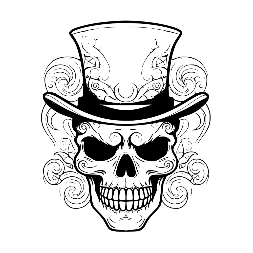Dapper Skull SVG - Instant Download for Cricut and Laser Machines