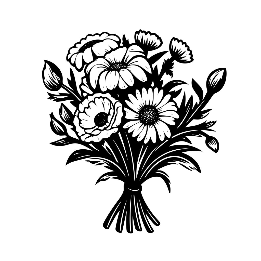 Springtime Bouquet SVG File: Instant Download for Cricut, Silhouette ...