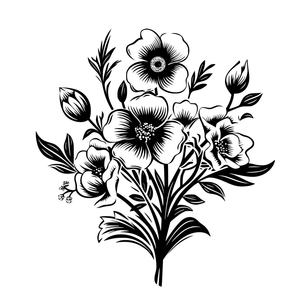 Primrose Cluster SVG File for Cricut, Silhouette, Laser Machines