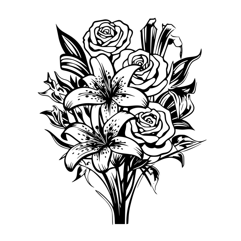 Elaborate Rose & Lily Bouquet – Creative Meadow