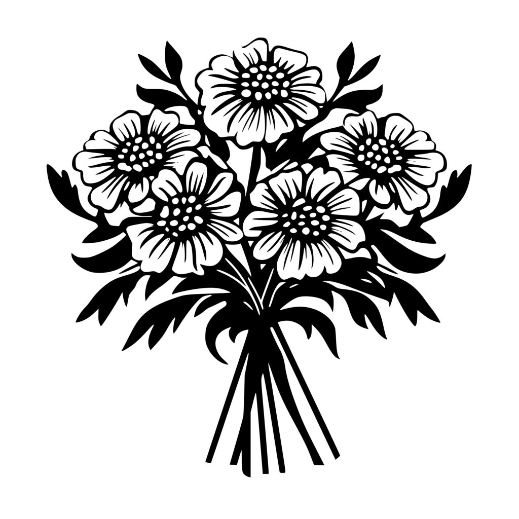 Vibrant Flower Arrangement SVG File for Cricut, Silhouette, Laser Machines