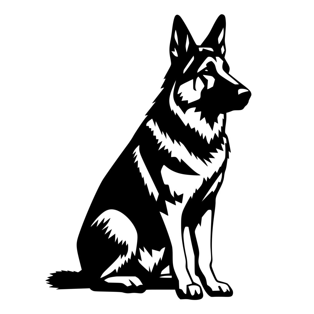 Loyal German Shepherd SVG File for Cricut, Silhouette, Laser Machines