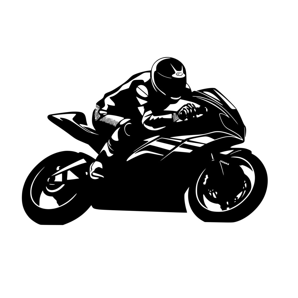 Motorcycle Rider: SVG, PNG, DXF Files for Cricut, Silhouette, Laser ...