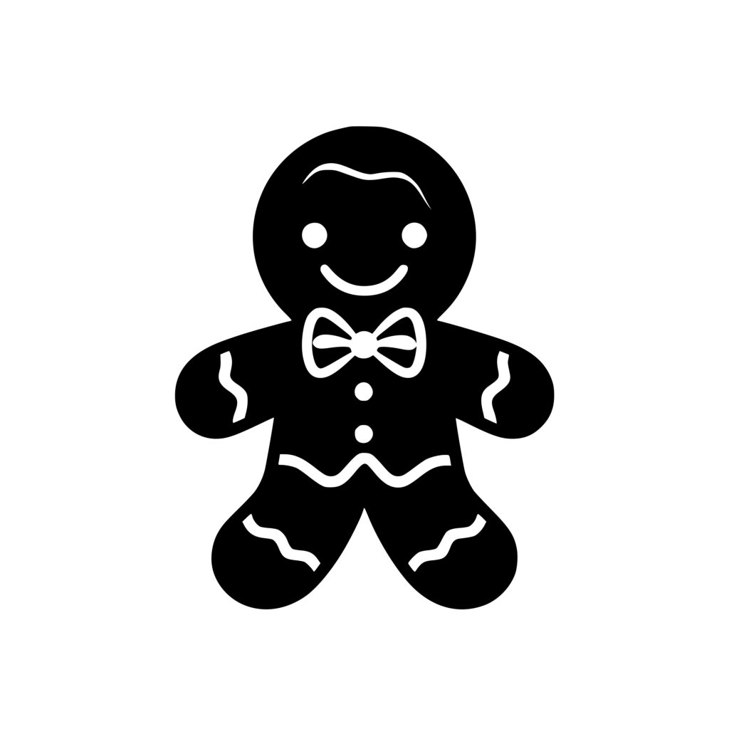 Stylish Gingerbread Man SVG File for Cricut, Silhouette, Laser Machines