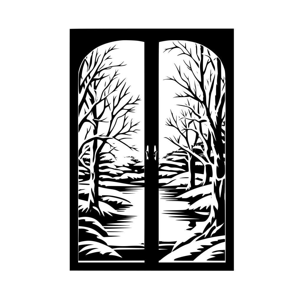 Frosty Winter Window SVG File: Instant Download for Cricut, Silhouette ...