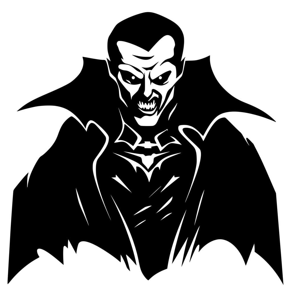 Vampire with Cape and Fangs – Creative Meadow