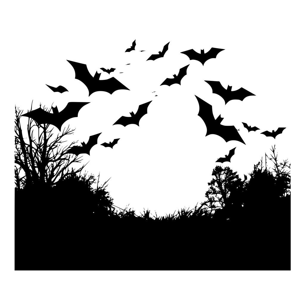 Instant Download SVG/PNG/DXF Files: Bats Flying Image for Cricut ...