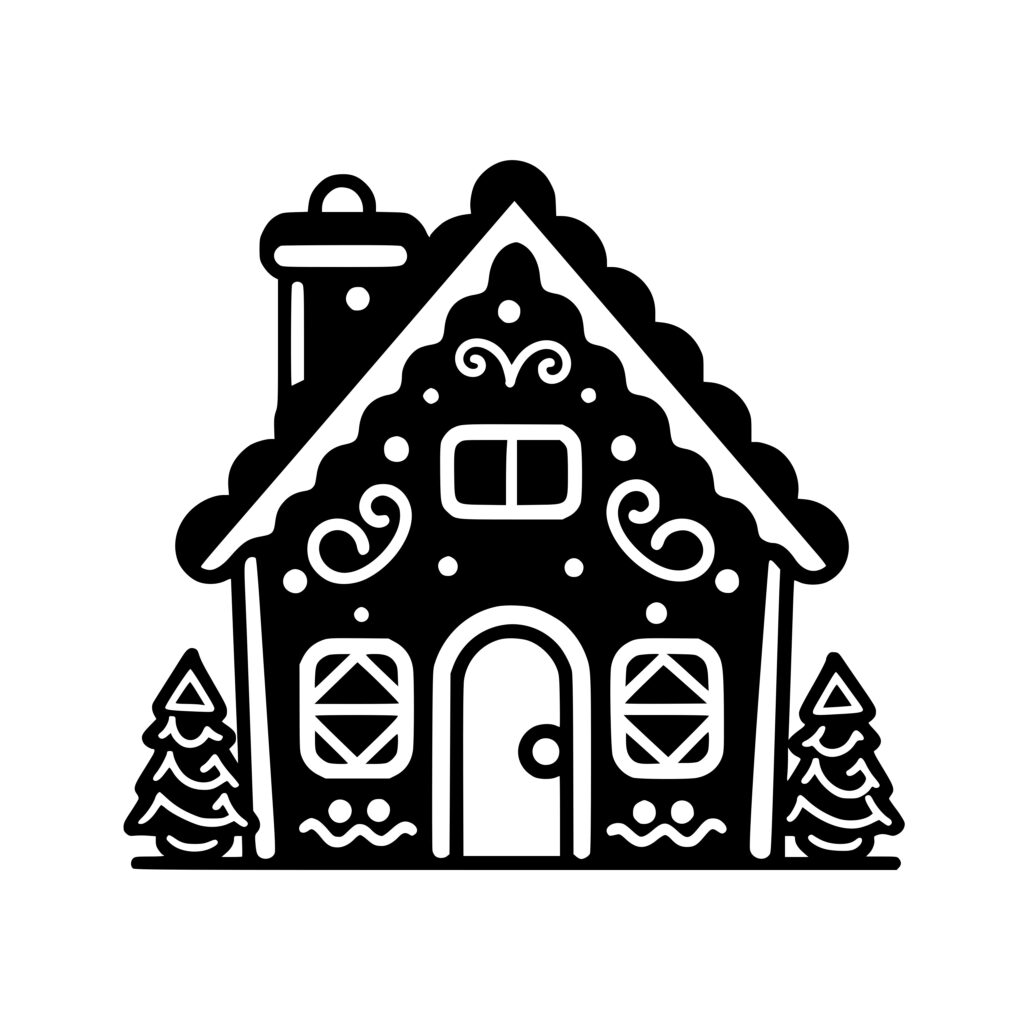 Instant Download SVG, PNG, DXF Files: Gingerbread Cottage Design for ...