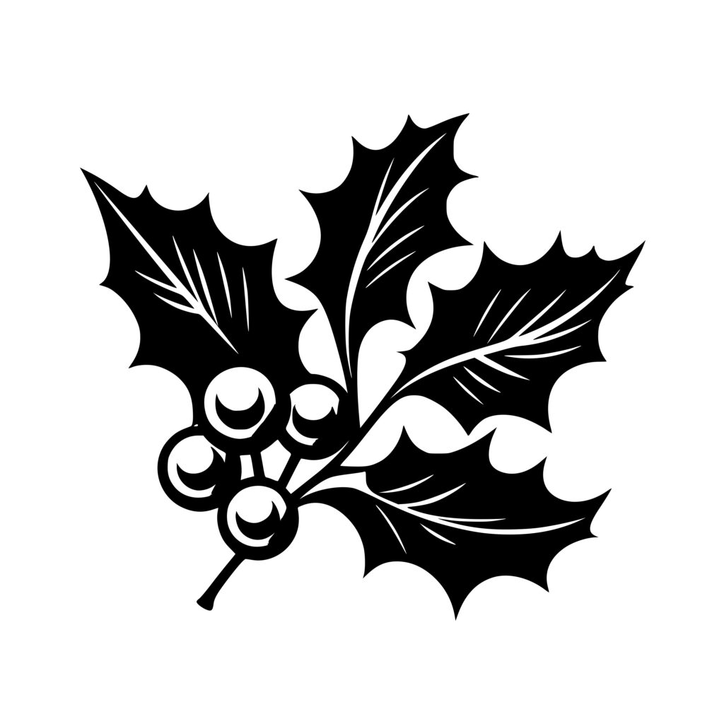 Holly Branch SVG File for Cricut, Silhouette, and Laser Machines