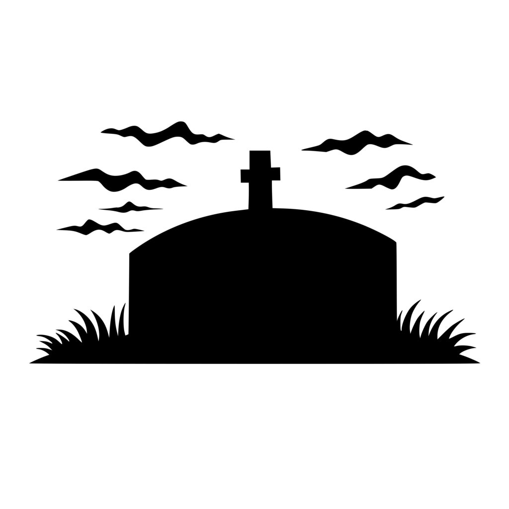 Grave with Cross SVG File: Instant Download for Cricut, Silhouette ...