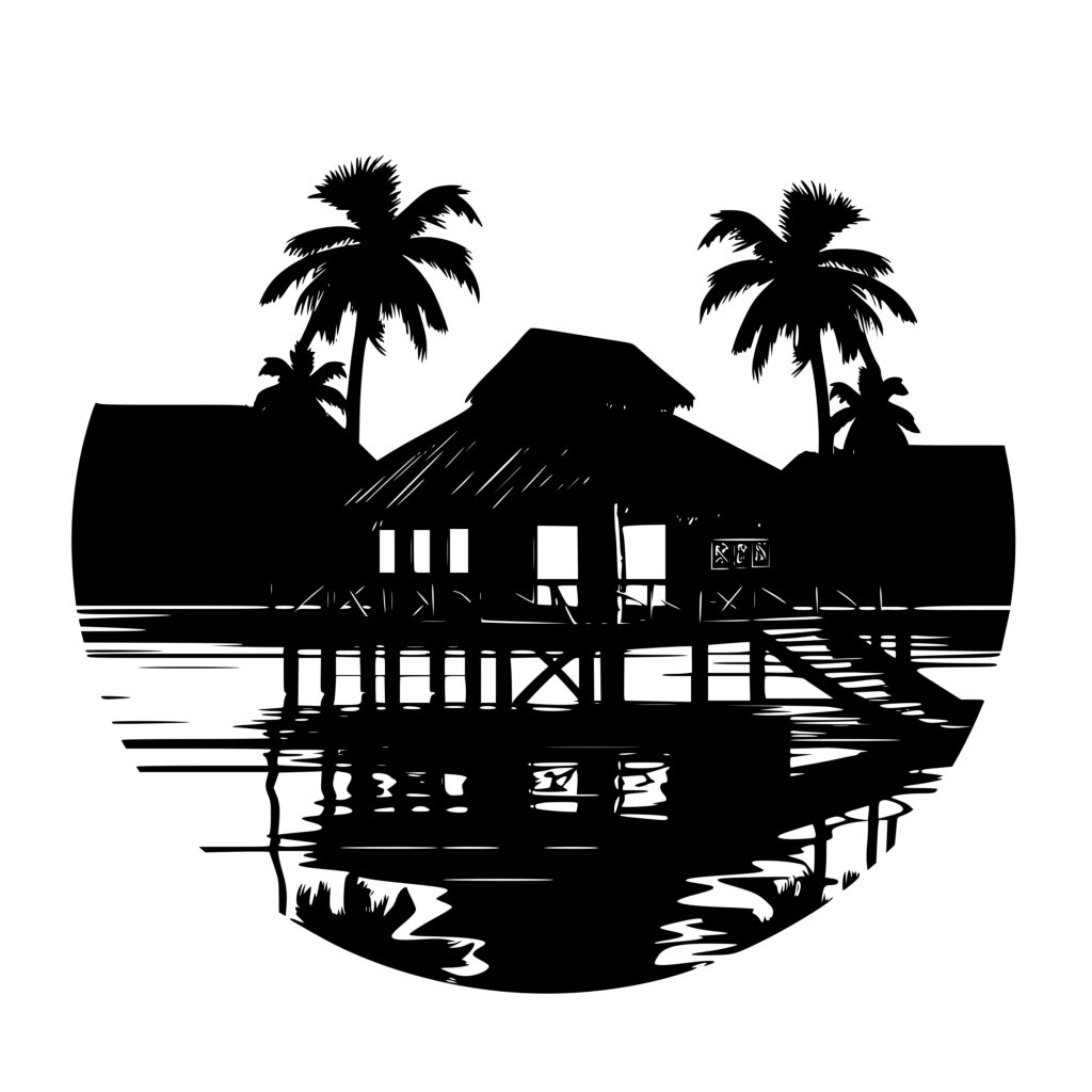 Tropical Hut with Palm Trees – Creative Meadow