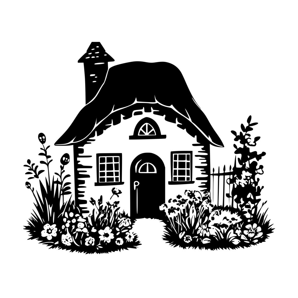English Cottage SVG File for Cricut, Silhouette: Instant Download