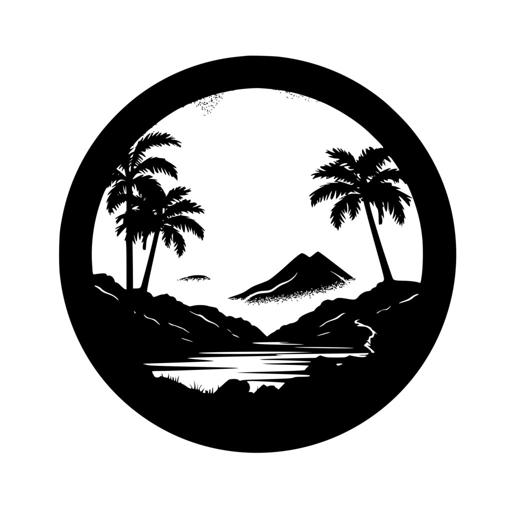 Mountain Oasis: SVG File Instant Download for Cricut, Silhouette, Laser