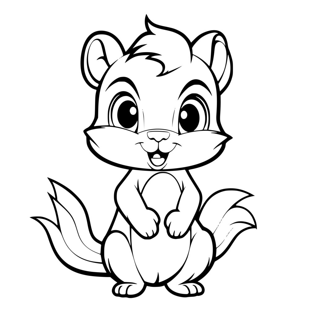 Happy Chipmunk SVG PNG DXF Files for Cricut, Silhouette, Laser Machines
