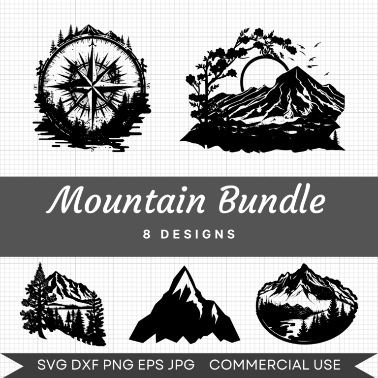 Mountain Bundle – 8 Svg Images – Creative Meadow