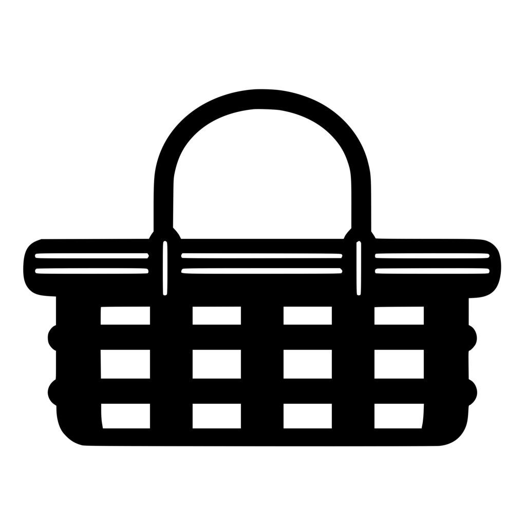 Square Picnic Basket SVG File for Cricut, Silhouette, Laser