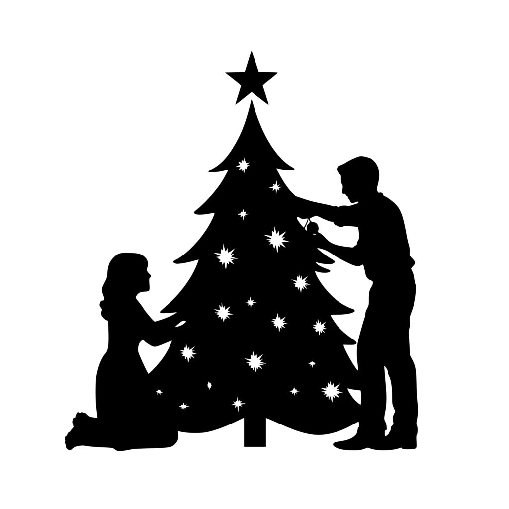 Couple Decorating Christmas Tree – Creative Meadow