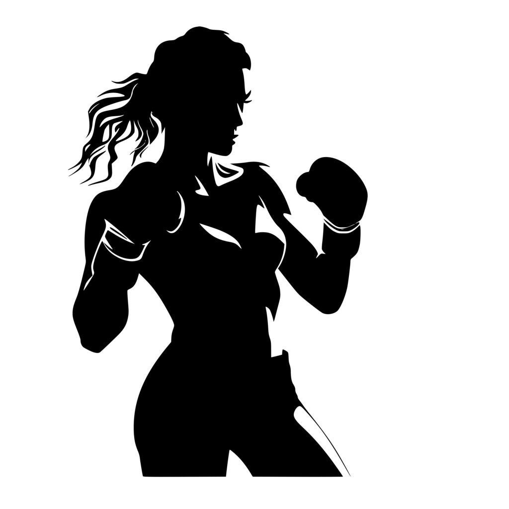 Woman Boxing SVG File for Cricut, Silhouette, Laser Machines