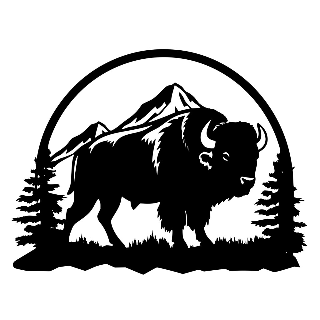 Mountain Landscape Buffalo – Creative Meadow