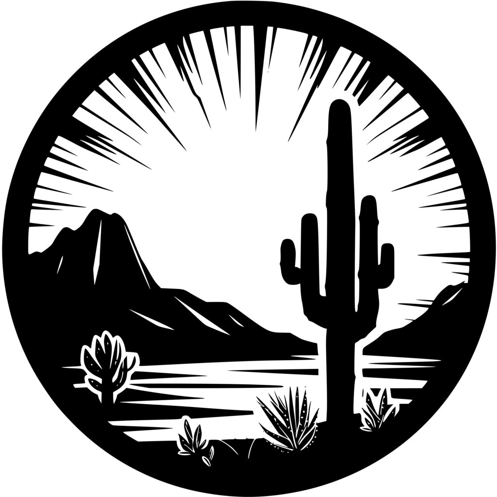 Sunny Desert Landscape SVG File for Cricut, Silhouette, Laser Machines