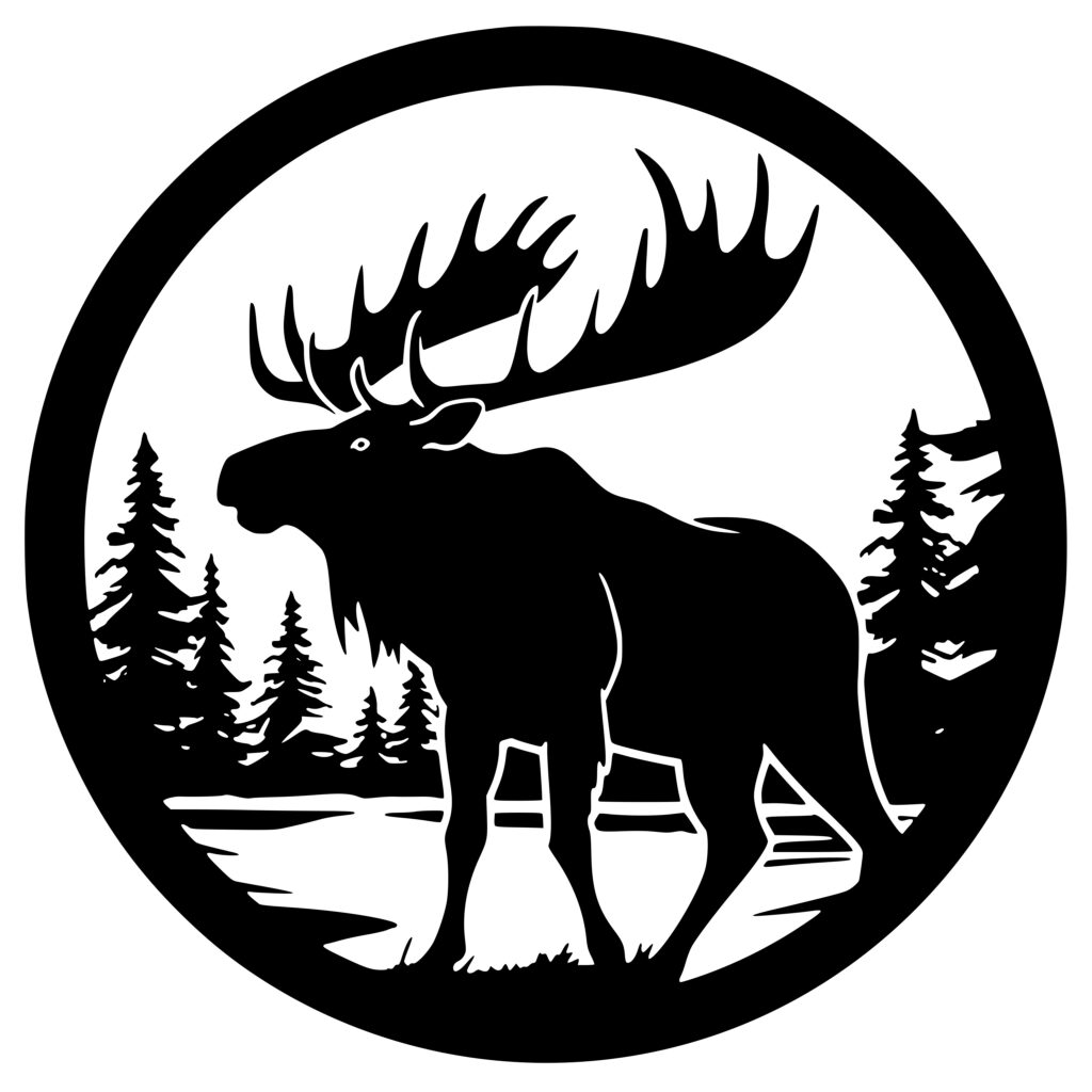 Forest Dwelling Moose SVG File for Cricut, Silhouette, Laser Machines