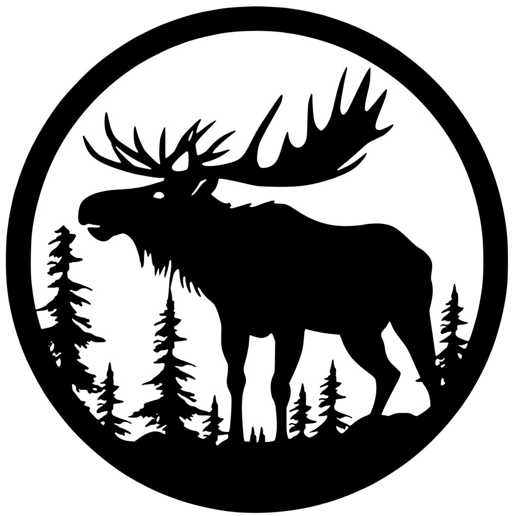 Instant Moose in Wilderness SVG PNG DXF Files for Cricut, Silhouette ...