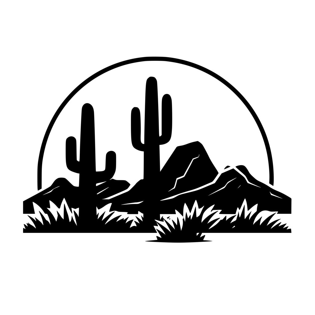 Minimal Desert Landscape SVG Image for Cricut, Silhouette, and Laser ...