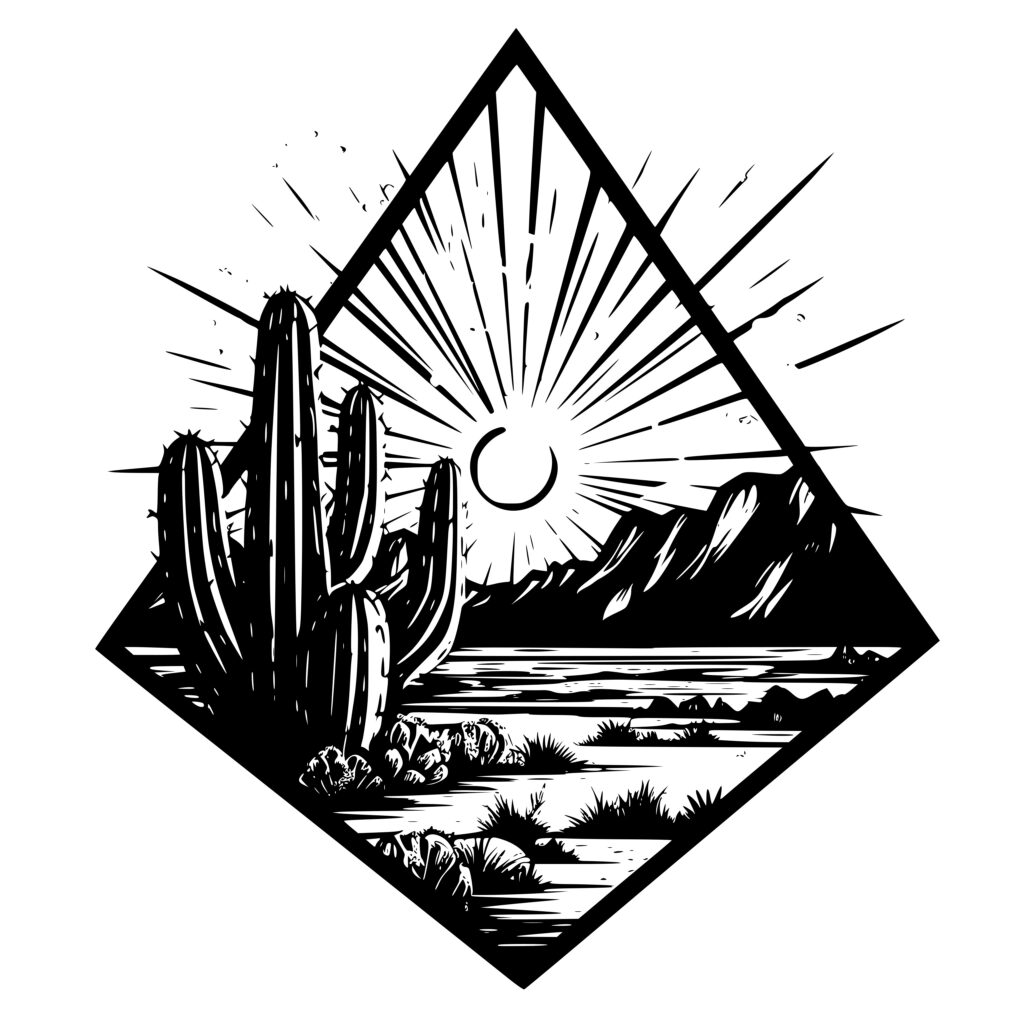 Beautiful Desert Day SVG File for Cricut, Silhouette, Laser