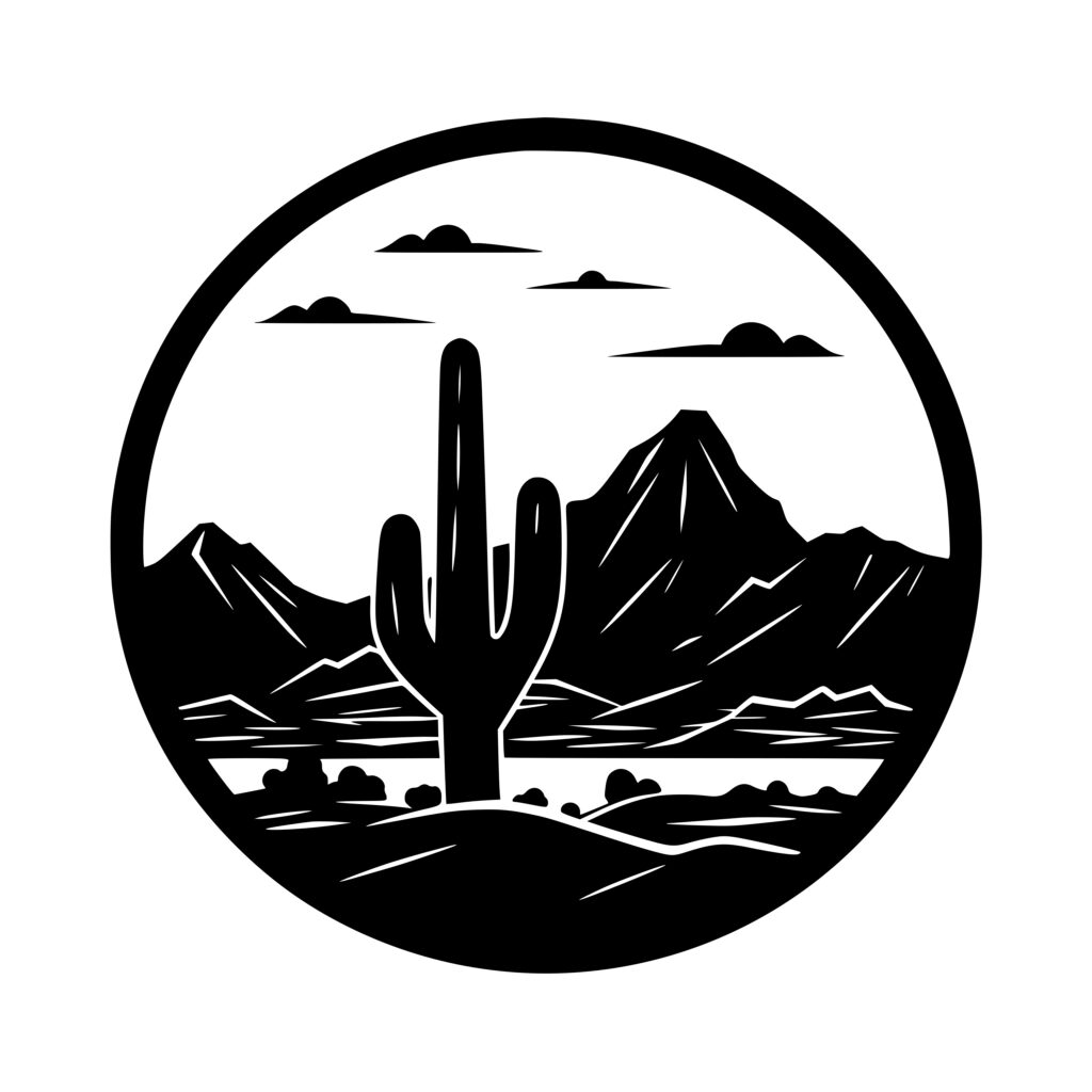 Simple Desert Scene SVG File for Cricut, Silhouette, Laser Machines