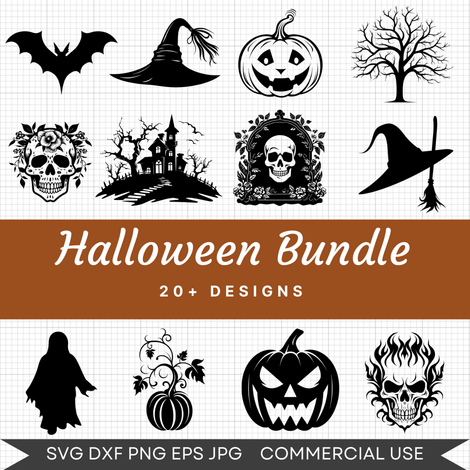Skull Bundle - Instant Download SVG Images for Cricut, Silhouette, and more
