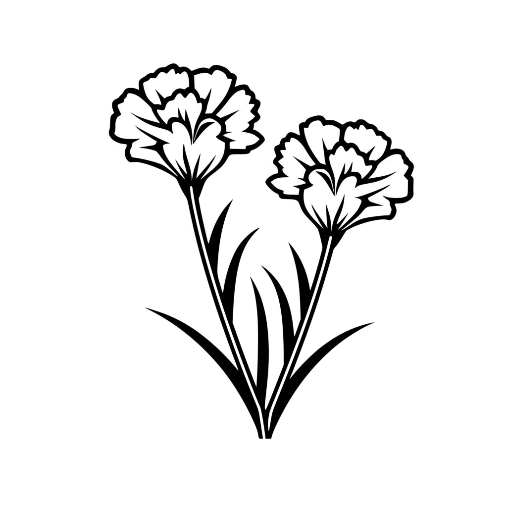 Simple Carnations SVG File: Instant Download for Cricut, Silhouette ...