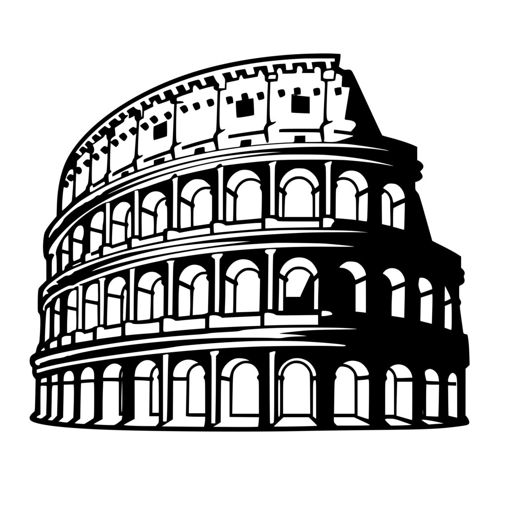 Roman Colosseum SVG File for Cricut, Silhouette, Laser Machines