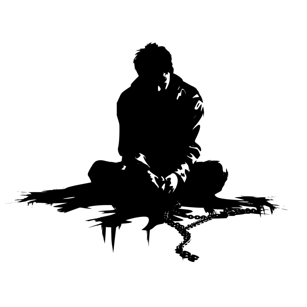 Chained Man SVG File for Cricut, Silhouette - Instant Download