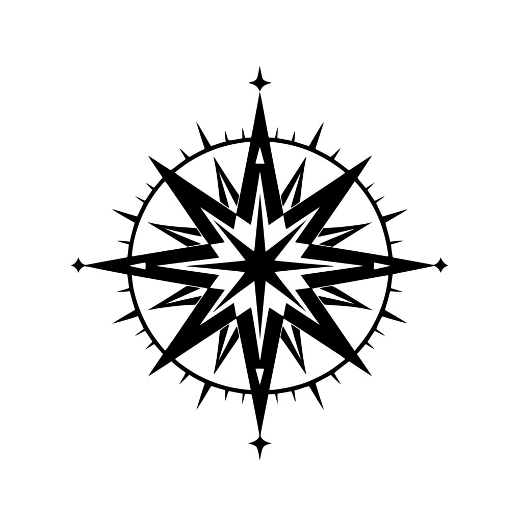 Navigation Compass SVG File for Cricut Silhouette Laser Machines