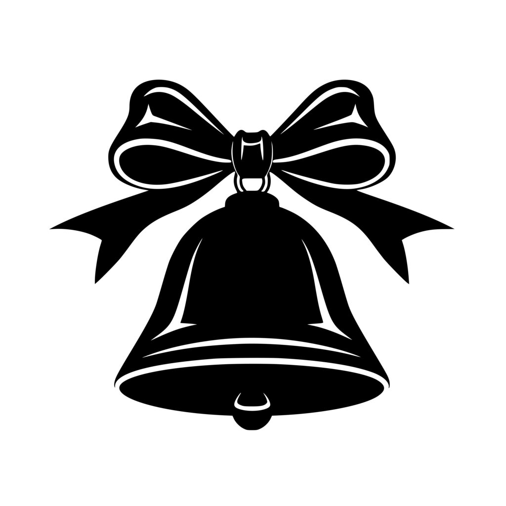 Bell with Bow SVG Image: Perfect for Cricut, Silhouette, Laser Machines