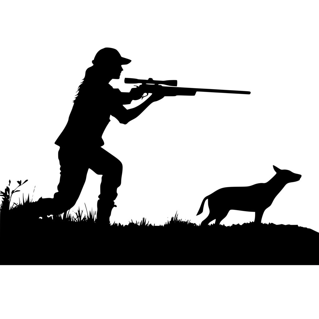 Woman Hunting with Dog – Creative Meadow