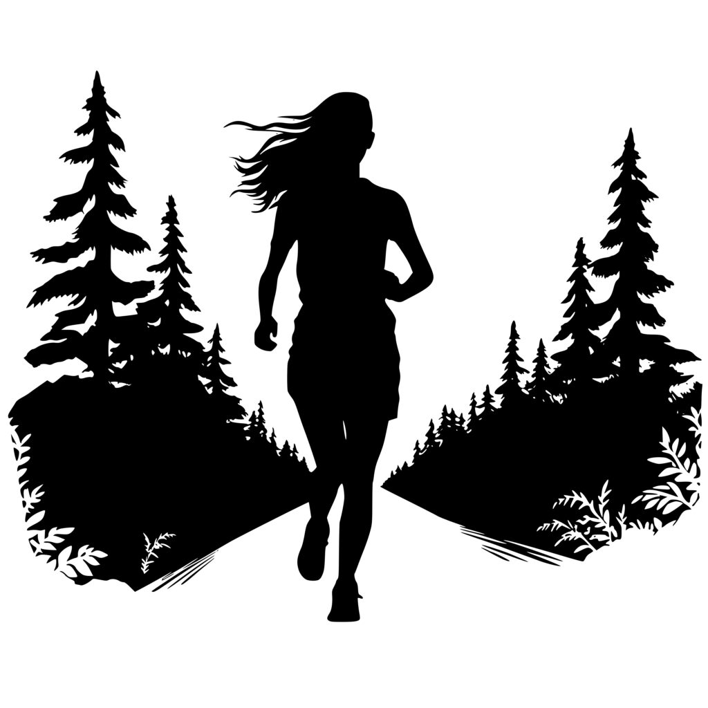 Instant Download SVG Image: Jogging Trail Woman for Cricut, Silhouette ...