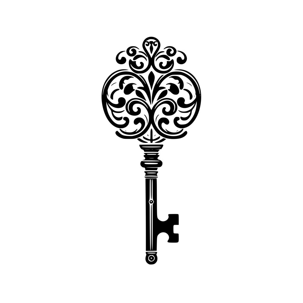 Ornate Vintage Key SVG File for Cricut, Silhouette, Laser Machines