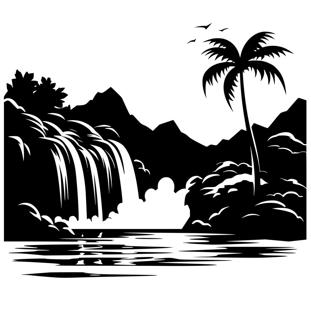 Tropical Waterfall Oasis – Creative Meadow