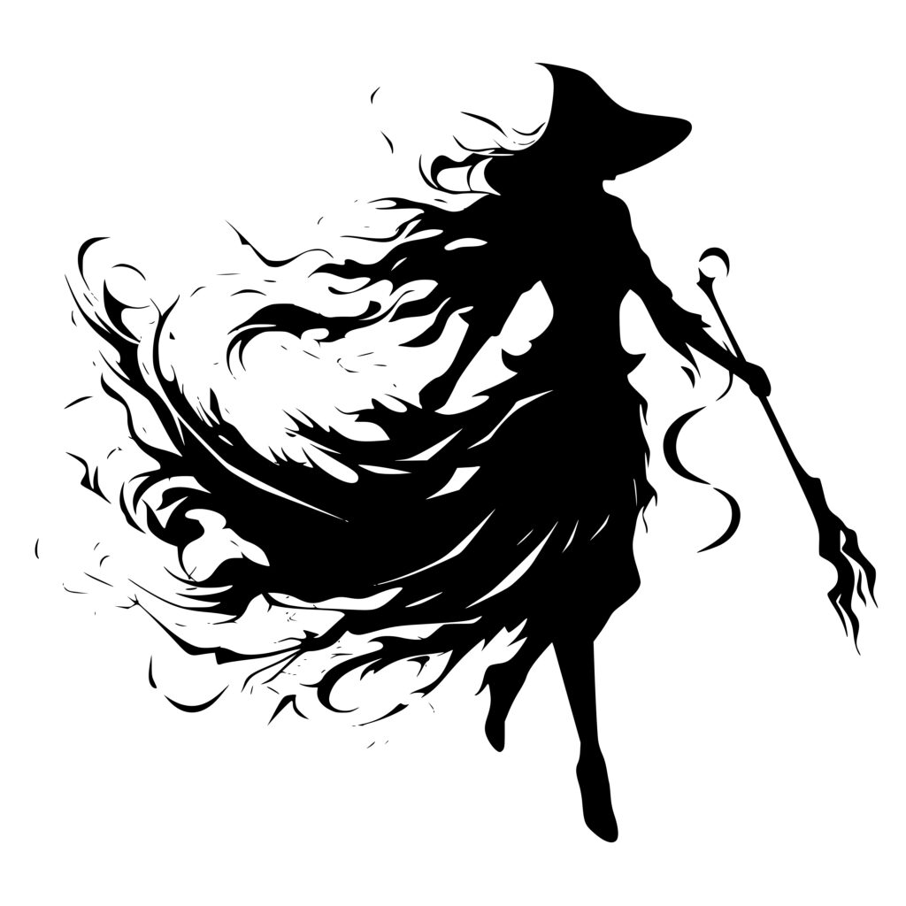 Spooky Abstract Witch – Creative Meadow