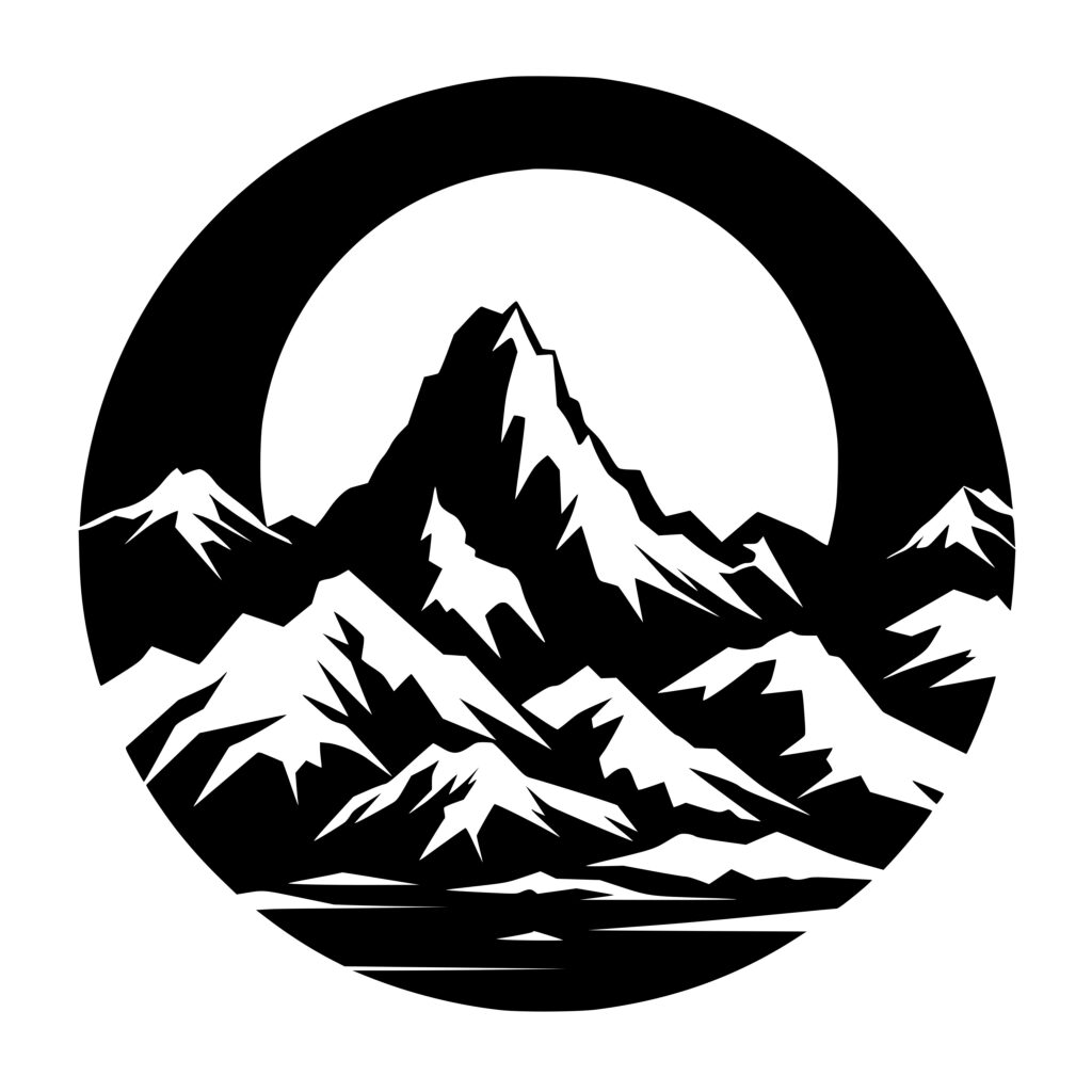 Alpine Sunset SVG, PNG, DXF File for Cricut, Silhouette, Laser Machines