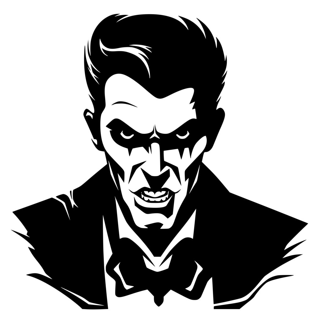 Upset Vampire SVG File for Cricut, Silhouette, Laser Machines