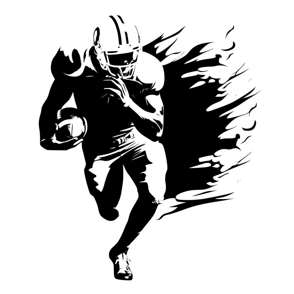 Football Fire: SVG, PNG, DXF Files for Cricut, Silhouette, Laser Machines