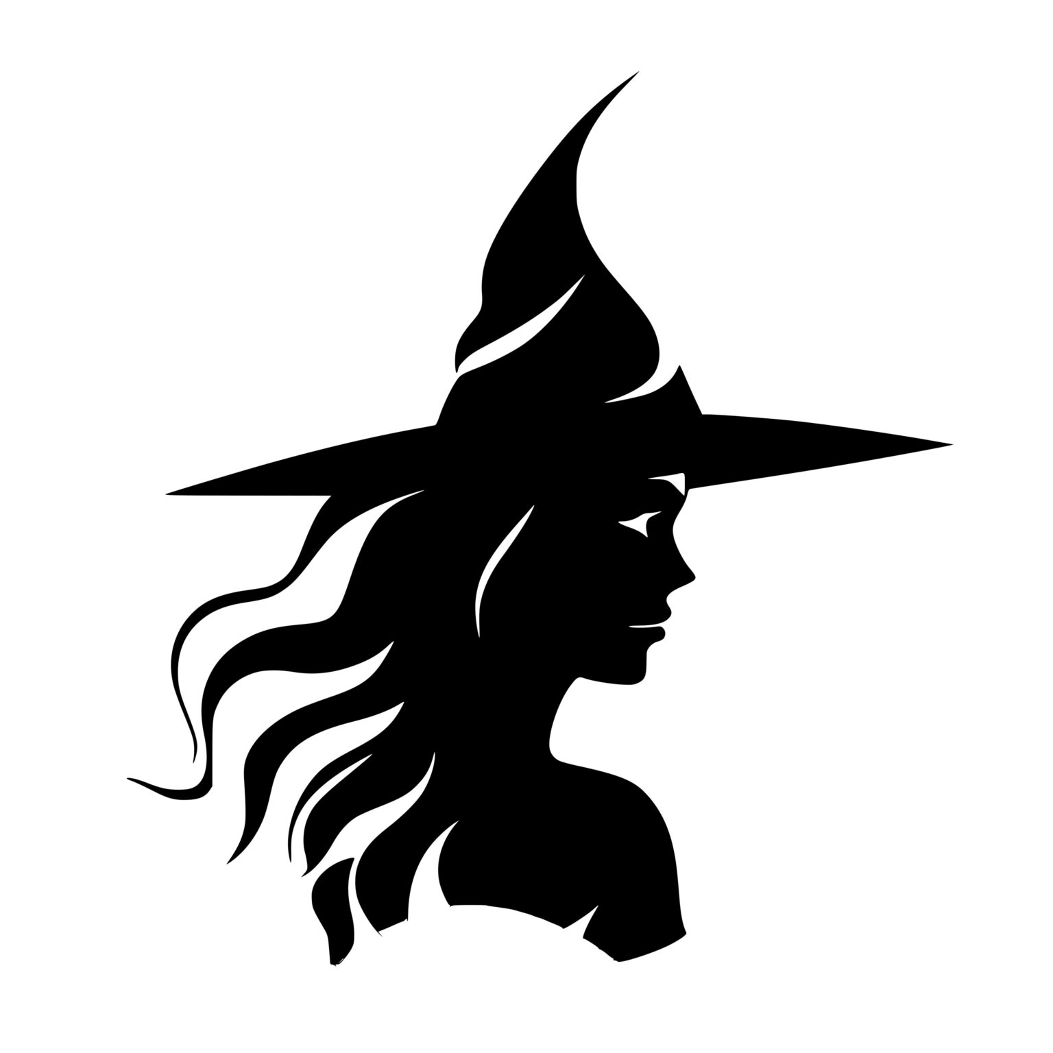 Simple Witch Silhouette – Creative Meadow