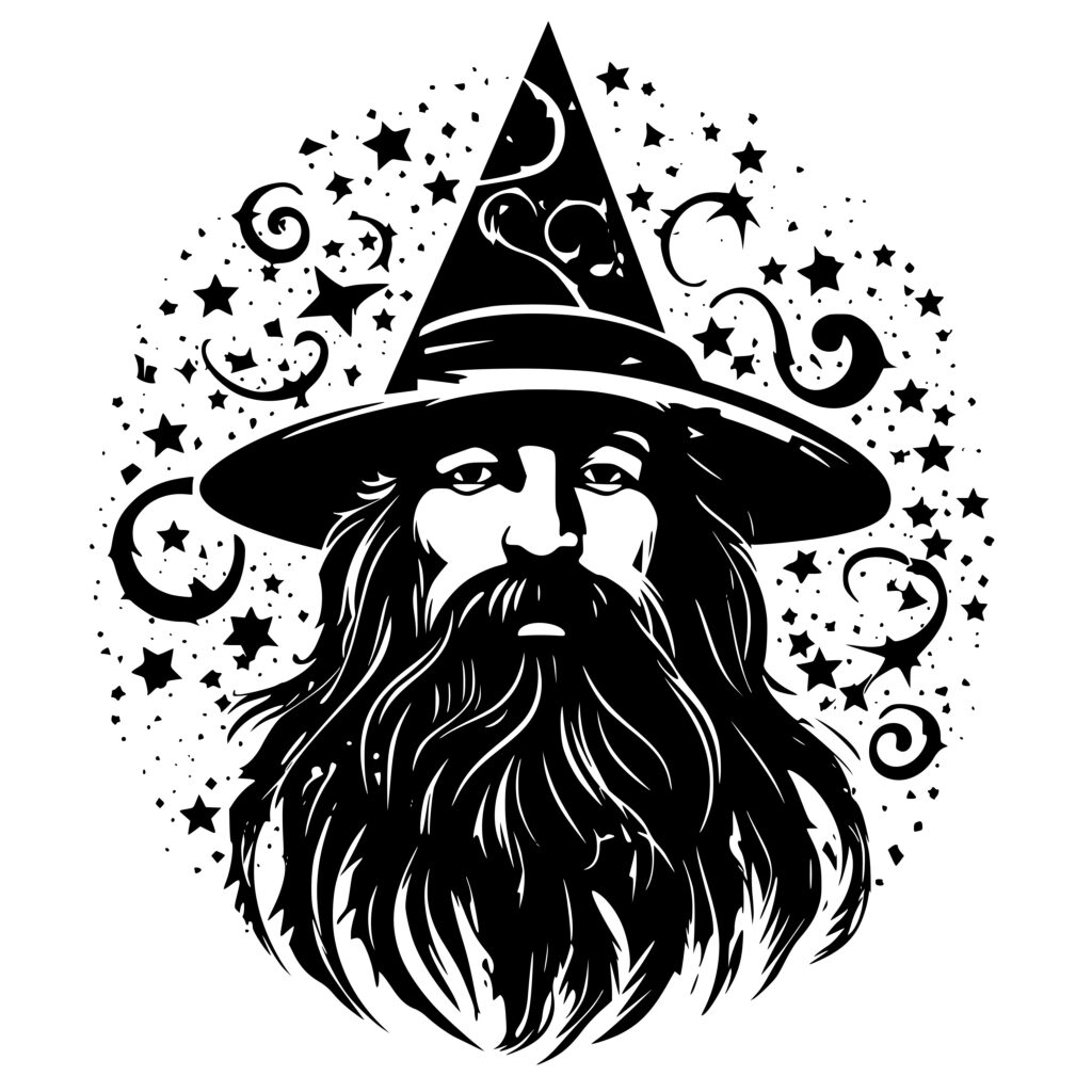Mystical Wizard SVG Image: Instant Download for Cricut, Silhouette ...