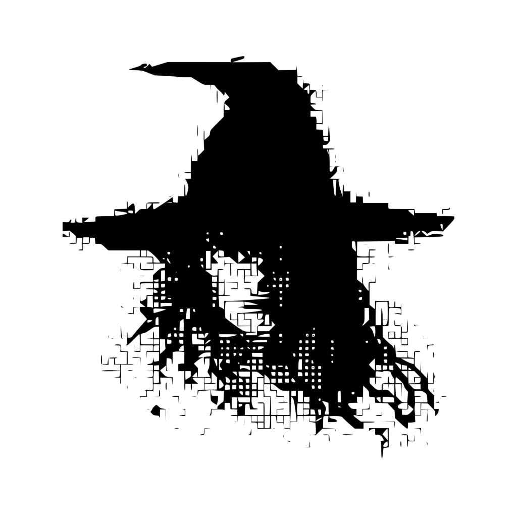 Instant Download 8-bit Witch SVG PNG DXF File for Cricut, Silhouette ...