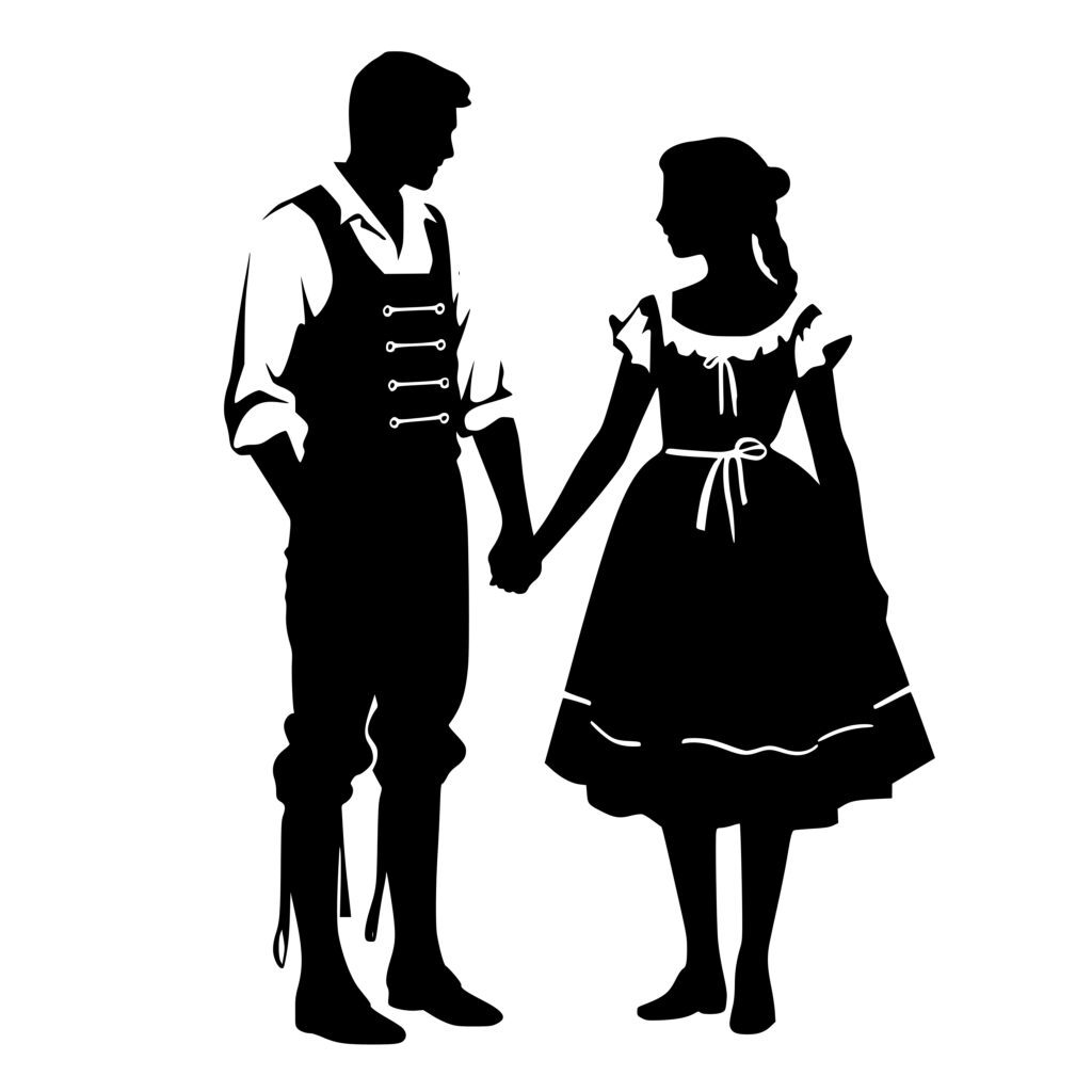 German Couple Connection Svg File For Cricut Silhouette Laser Machines