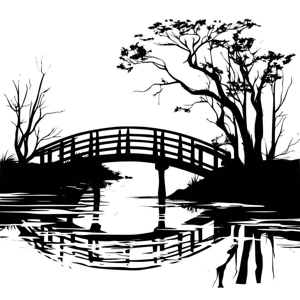 Waterfront Bridge SVG File: Instant Download for Cricut, Silhouette