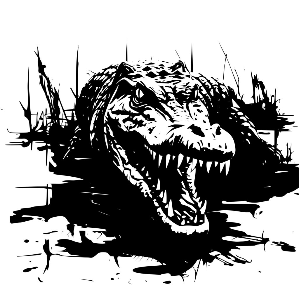 Mighty Croc: SVG File for Cricut, Silhouette, Laser Machines