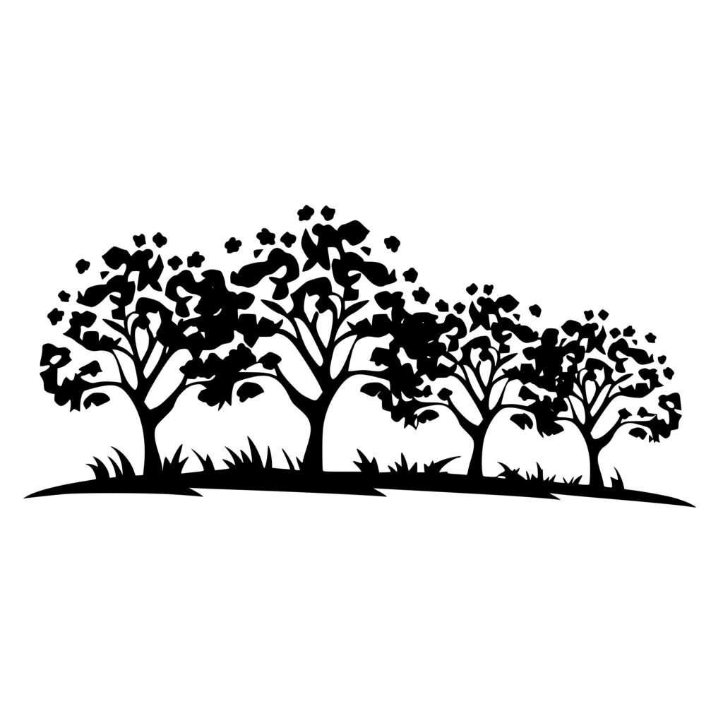 Line of Trees SVG File: Instant Download for Cricut, Silhouette, Laser ...
